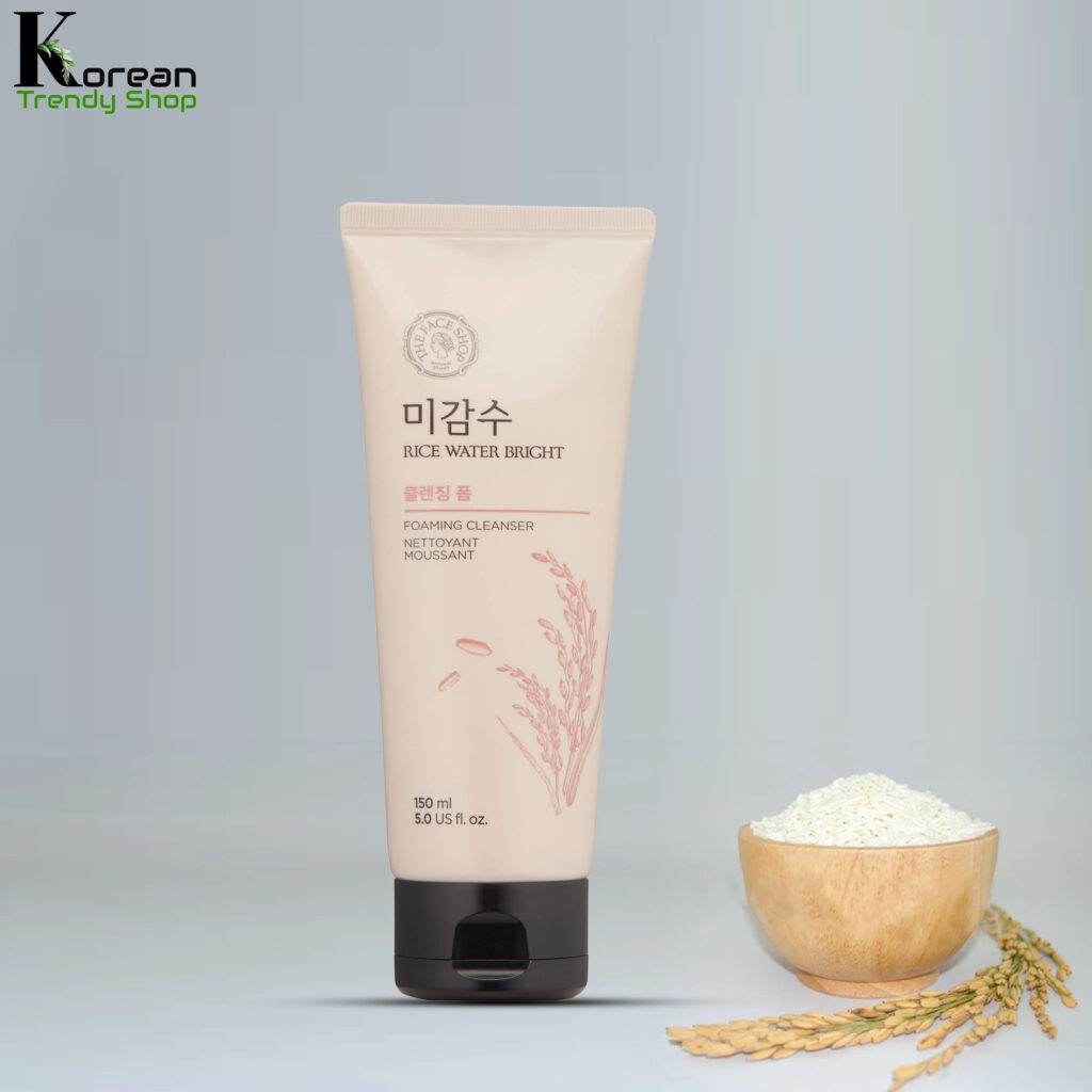 THE FACE SHOP Rice Water Bright Foam Cleanser 150ml – Korean Trendy Shop