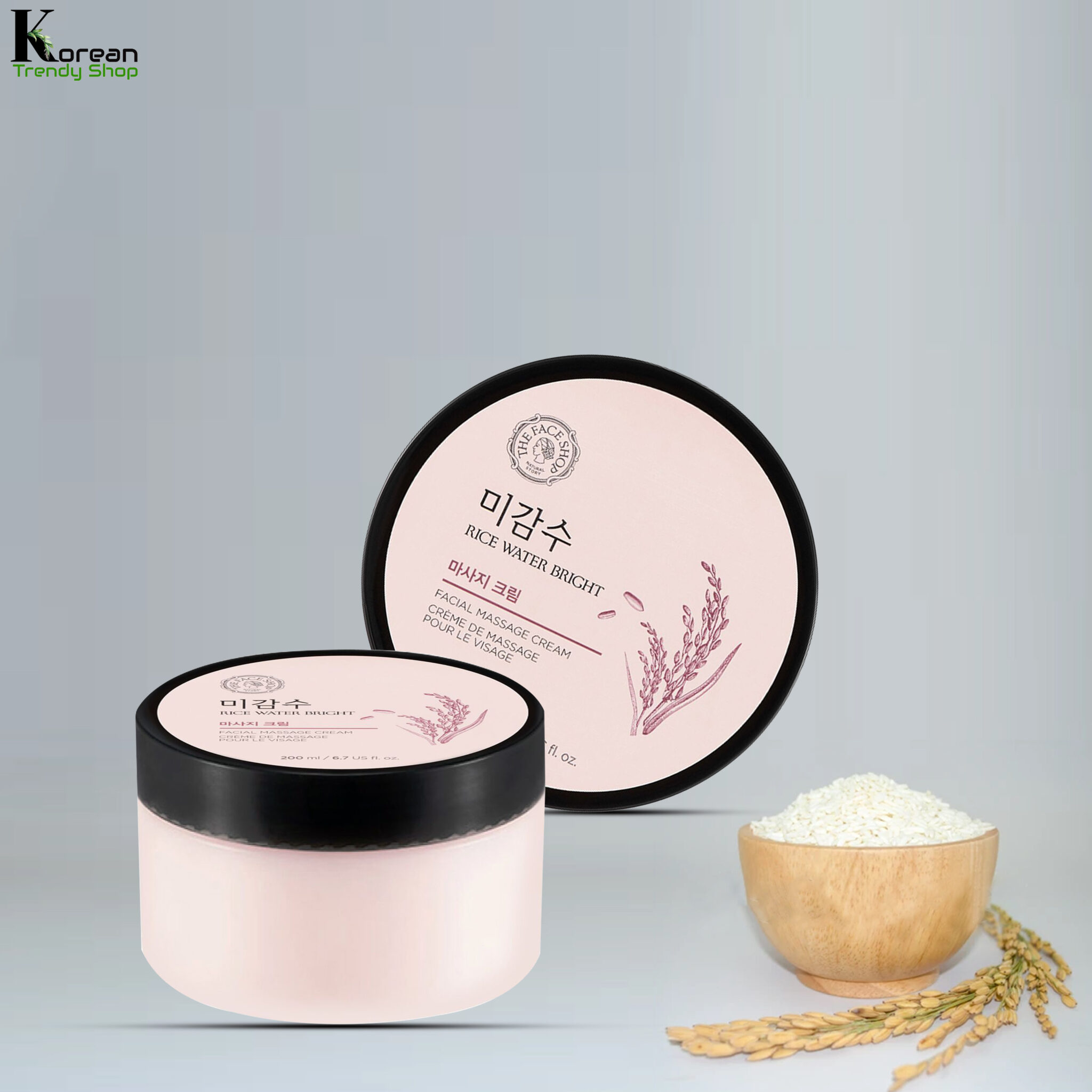 The Face Shop Rice Water Bright Facial Massage Cream – Korean Trendy Shop