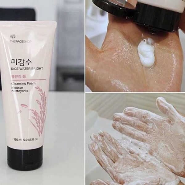 THE FACE SHOP Rice Water Bright Foam Cleanser 150ml – Korean Trendy Shop